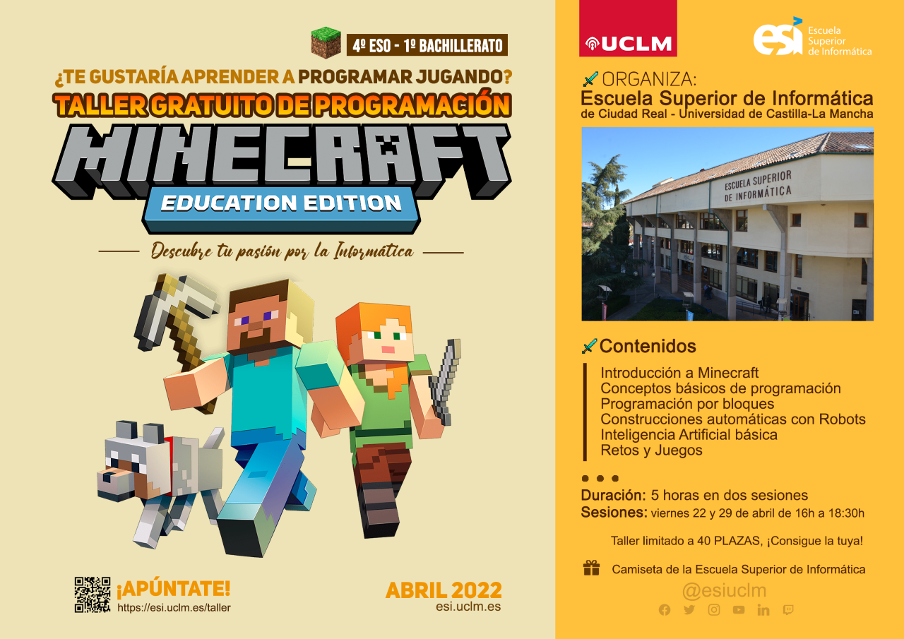 Taller de Programación con Minecraft - Escuela Superior de Informática ...