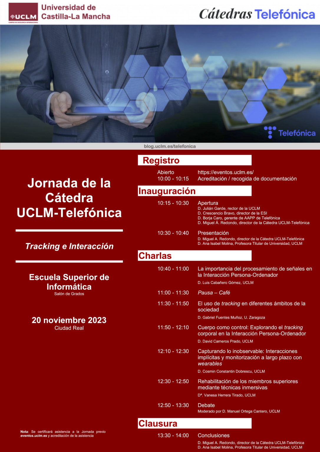 Jornada 2023 de la Cátedra Telefónica en la ESI - Escuela Superior de Informática de UCLM